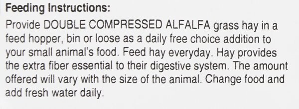 ALFALFA KING Double Compressed Alfalfa Hay Small Animal Food, 10-lb bag ...