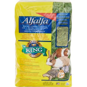 ALFALFA KING Double Compressed Alfalfa Hay Small Animal Food, 4-lb bag ...