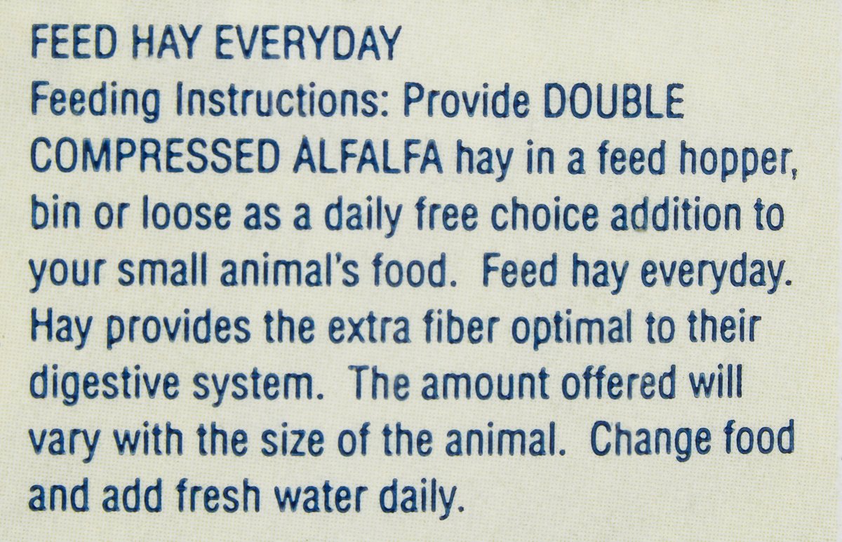 ALFALFA KING Double Compressed Alfalfa Hay Small Animal Food, 4-lb bag ...