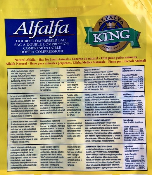 ALFALFA KING Double Compressed Alfalfa Hay Small Animal Food, 4-lb bag ...