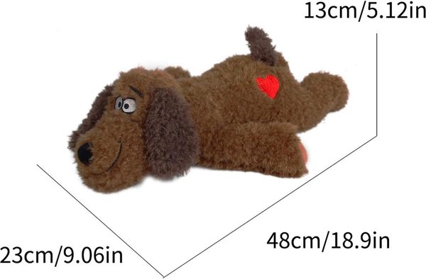 ALLFORPAWS Calming Pals Anti-Anxiety Plush Buddy Dog Toy, Brown - Chewy.com