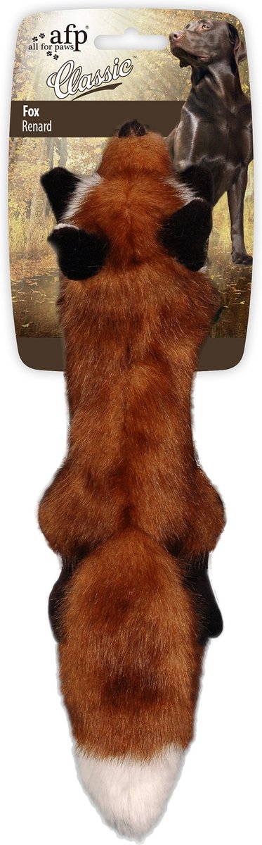 ALLFORPAWS Classic Fox Plush Dog Toy, Brown, Large - Chewy.com