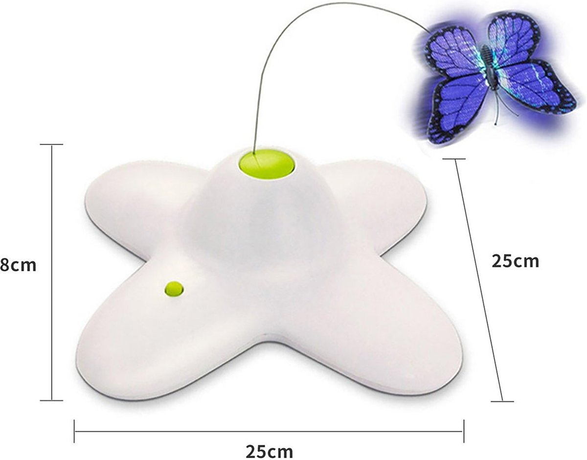 ALLFORPAWS Flutter Bug Interactive Cat Toy, White - Chewy.com