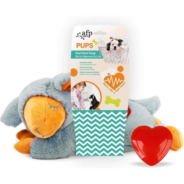 ALLFORPAWS Calming Pals Anti-Anxiety Plush Buddy Dog Toy, Brown - Chewy.com
