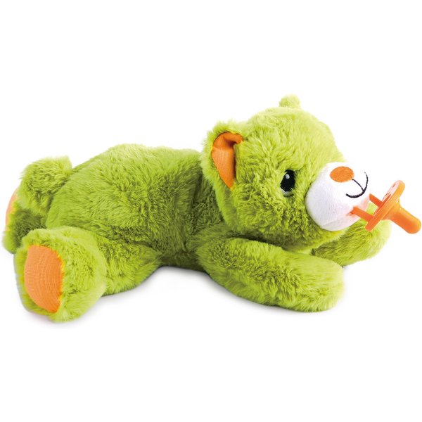 ALLFORPAWS Pups Heartbeat 'N' Warm Pacifier Buddy Plush Dog Toy, Green ...