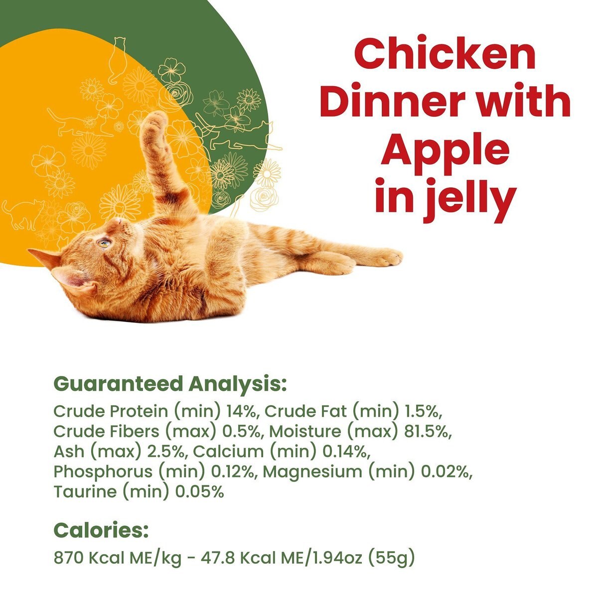 ALMO NATURE La Cucina Chicken with Apple Grain-Free Cat Food Pouches, 1 ...