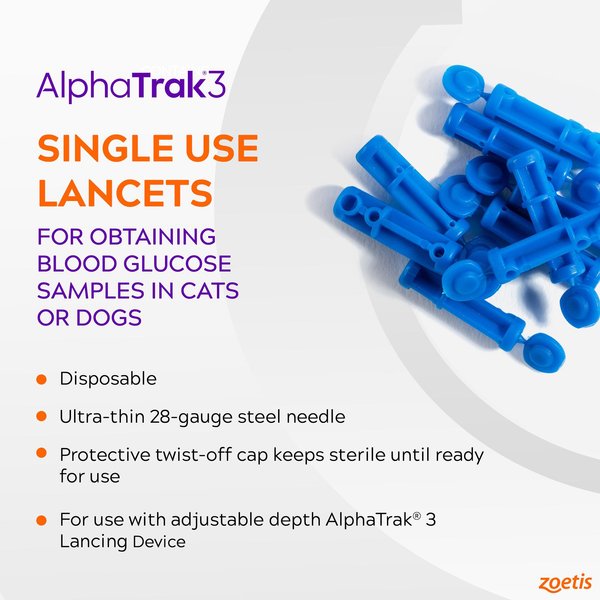 ALPHATRAK 3 28 Gauge Sterile Lancets for AlphaTrak 3 Blood Glucose ...