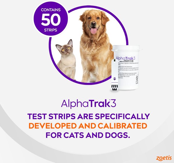 ALPHATRAK 3 Test Strips for Blood Glucose Monitoring System for Cats ...