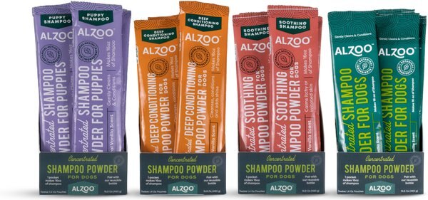 ALZOO Concentrated Dog Shampoo Powder Refill, Vanilla Scent, 1.4-fl oz ...