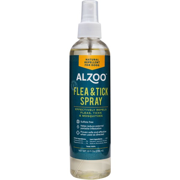 ALZOO Natural Plant Based Flea & Tick Home Spray for Dogs & Cats, 32-fl ...