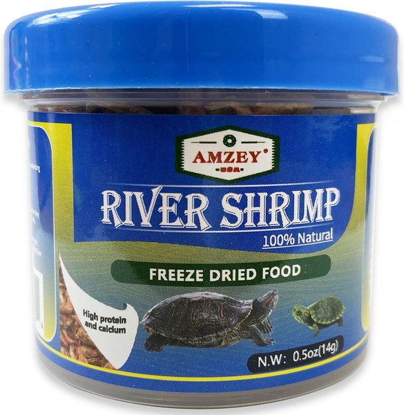 AMZEY River Shrimp Freeze-Dried Turtle & Fish Food, 0.5-oz jar - Chewy.com