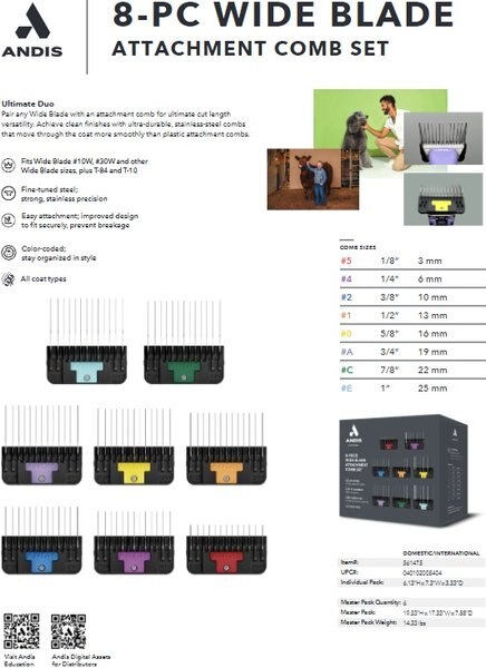 ANDIS CeramicEdge Wide Clipper Blade, #7FW Coarse - Chewy.com