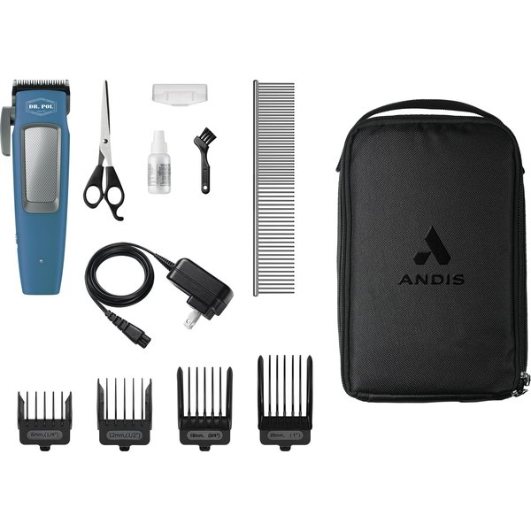 ANDIS Dr. Pol Easy Clip Cordless II Dog, Cat & Small Pet Clipper Kit ...