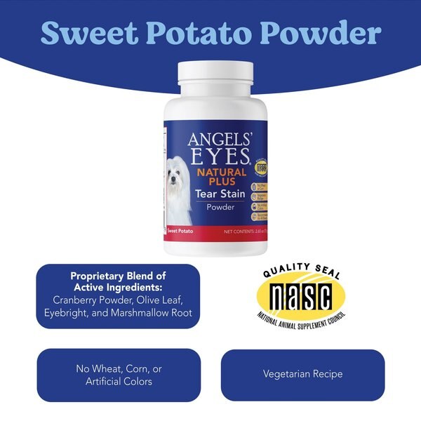 ANGELS' EYES Natural Plus Sweet Potato Powder Supplement for Dogs, 75-g ...