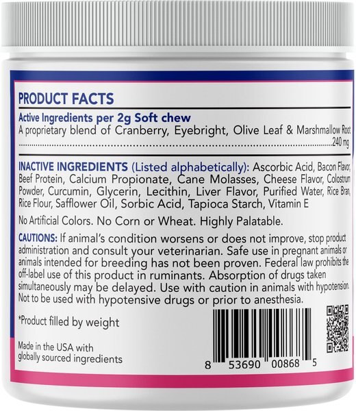 ANGELS' EYES Natural Plus Tear Stain Beef Flavored Soft Chew Supplement ...