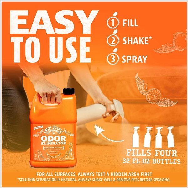 ANGRY ORANGE RTU Orange Scented Carpet Odor Eliminator, 128-fl oz ...