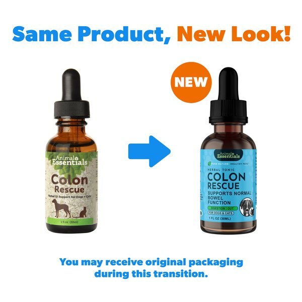 ANIMAL ESSENTIALS Colon Rescue Herbal GI Support Dog & Cat Supplement ...