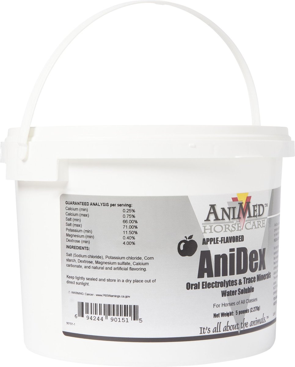 ANIMED Anidex Apple-Flavored Horse Supplement, 5-lb tub - Chewy.com