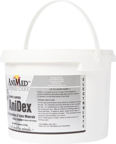 ANIMED Anidex Cherry-Flavored Horse Supplement, 5-lb tub - Chewy.com