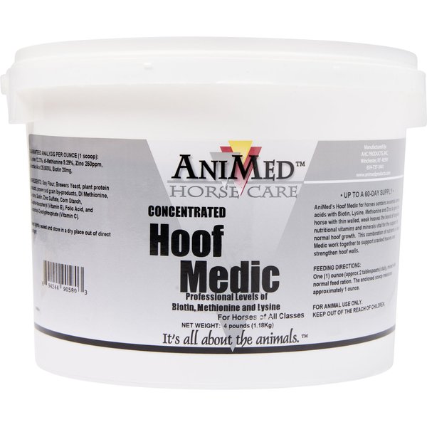ANIMED Hoof Medic Powder Horse Supplement, 4-lb tub - Chewy.com