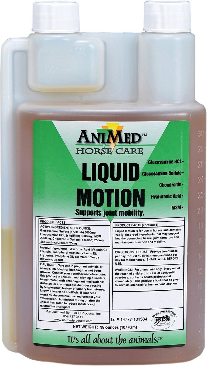 ANIMED Liquid Motion Joint Mobility Liquid Horse Supplement, 38-fl oz ...