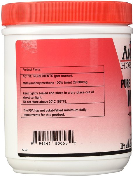 ANIMED Pure MSM Joint Support Powder Horse Supplement, 16-oz tub ...