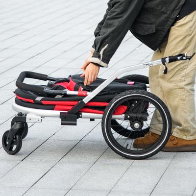 Discontinued - AOSOM 2-in-1 Foldable Dog Bike Trailer, Red - Chewy.com