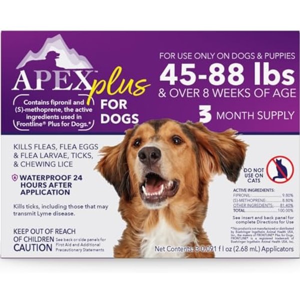VECTRA 3D Flea & Tick Control for Dogs over 95lbs, 12 Doses (12-mos ...