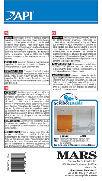 API Bio-Chem Zorb Aquarium Canister Filter Filtration Pouch, 2 count ...