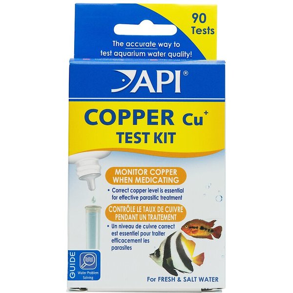 API Copper Cu+ Freshwater & Saltwater Aquarium Test Kit, 90 count ...