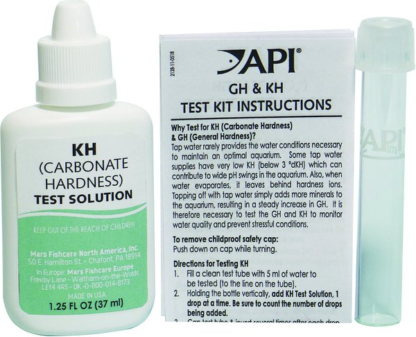 API KH Carbonate Hardness Fresh & Salt Water Aquarium Test Kit - Chewy.com