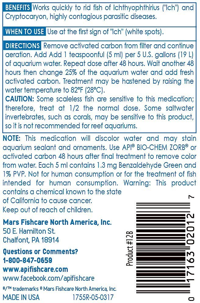 API LIQUID SUPER ICK CURE Freshwater & Saltwater Fish Medication, 4-oz ...