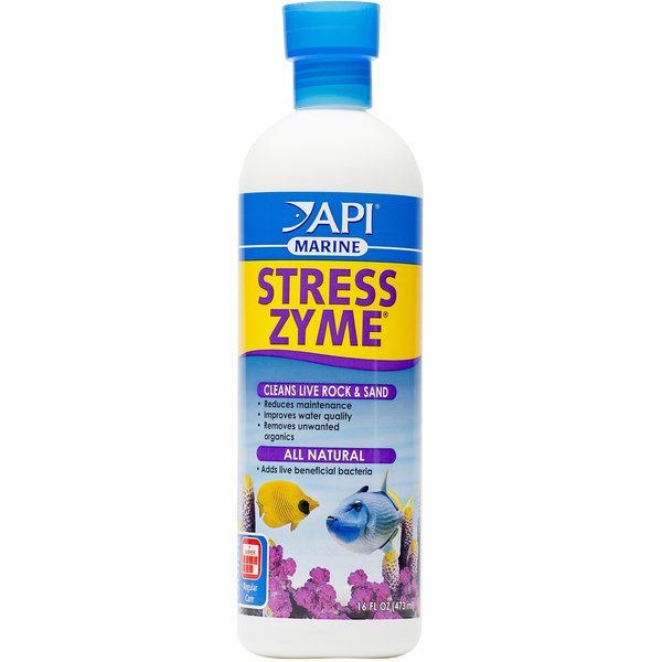 API Stress Zyme Freshwater & Saltwater Aquarium Water Cleaner, 16-fl oz ...