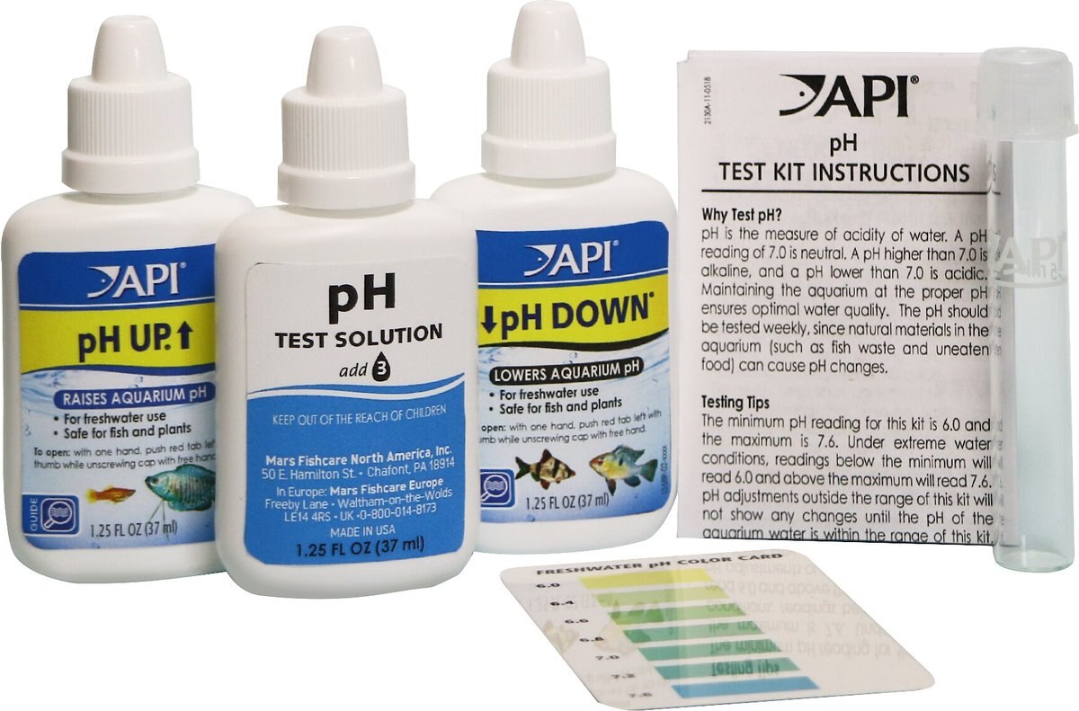 API pH Freshwater Aquarium Test & Adjuster Kit, 250 count - Chewy.com