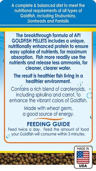 API Sinking Pellets Goldfish Food, 7-oz bottle - Chewy.com