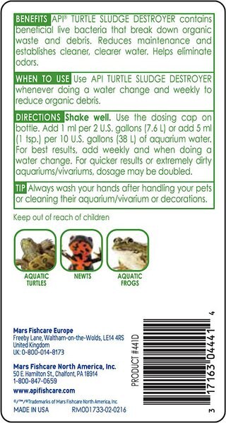 API Turtle Sludge Destroyer Aquarium Cleaner, 8-oz bottle - Chewy.com