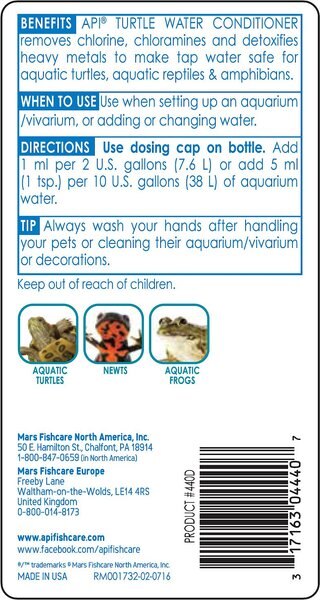 API Turtle Water Conditioner, 8-oz bottle - Chewy.com