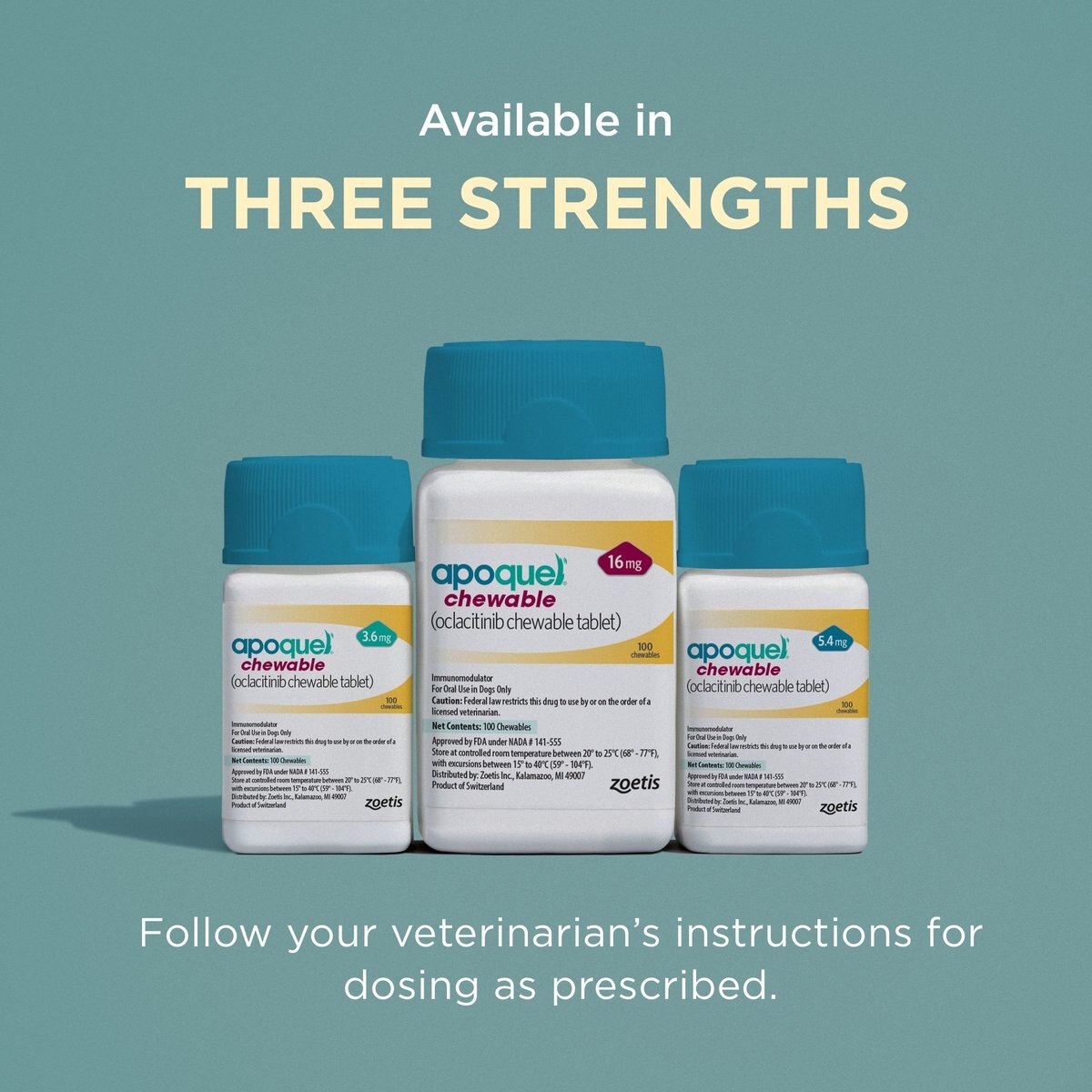 APOQUEL (oclacitinib chewable tablet) Chewable for Dogs, 5.4mg - Easy ...