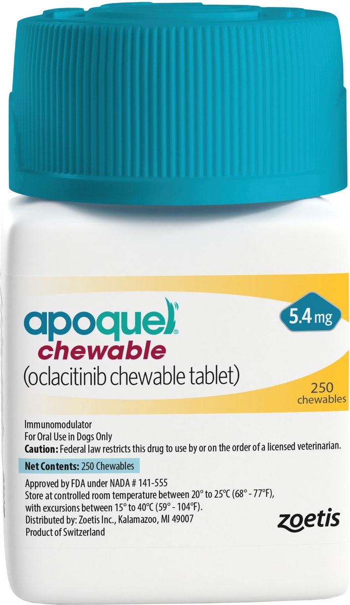 APOQUEL (oclacitinib chewable tablet) Chewable for Dogs, 5.4-mg, 90 ...