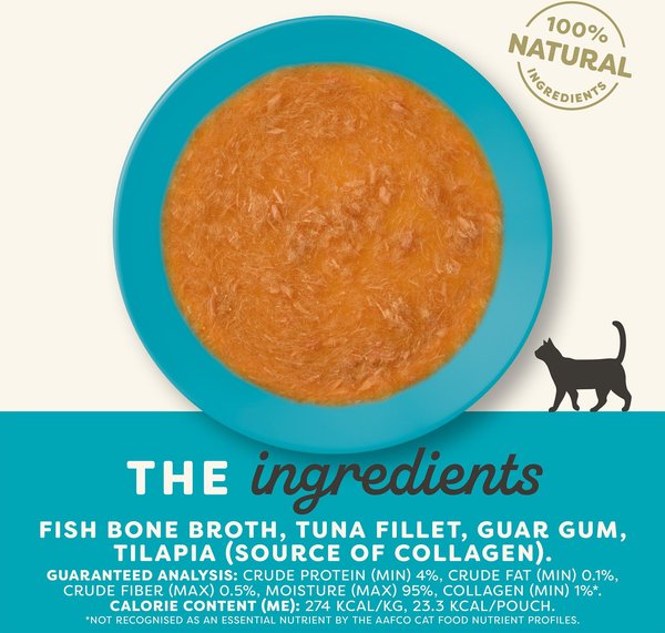 APPLAWS Fish Bone Broth with Tuna Fillet in Broth Wet Cat Food, 3-oz ...