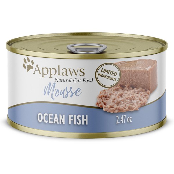 Out of Stock - APPLAWS Mousse Ocean Fish Grain-Free Wet Cat Food, 2.47 ...