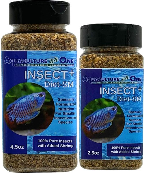 AQUACULTURE-ONE INSECT+ Diet Small Fish Food, 4.5-oz bottle - Chewy.com