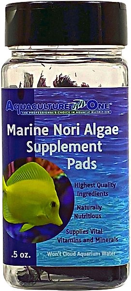 AQUACULTURE-ONE Marine Nori Algae Sheets Fish Supplement, 1-oz bottle ...