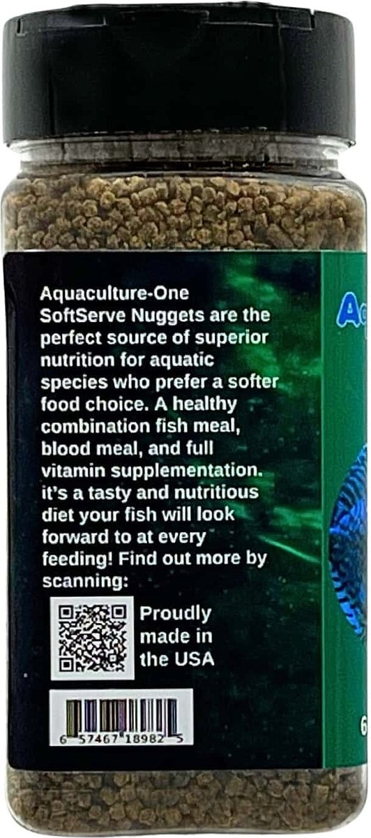 AQUACULTURE-ONE SoftServe Freshwater Small Nugget Fish Food, 6-oz ...