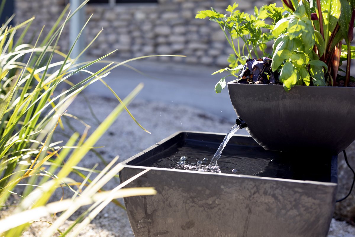 AQUASPROUTS Fountain Aquaponics Ecosystem Kit, Charcoal, 8-gal - Chewy.com