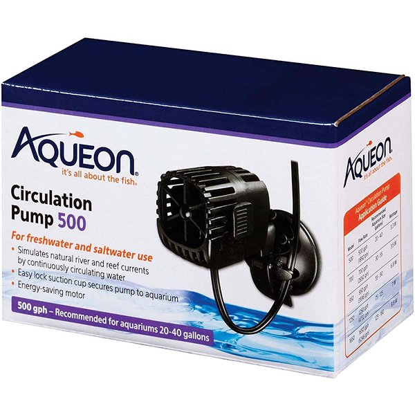 AQUEON Freshwater & Saltwater Circulation Aquarium Pump, 500 GPH ...