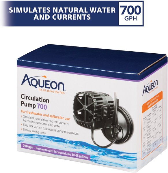 AQUEON Freshwater & Saltwater Circulation Aquarium Pump, 700 GPH ...
