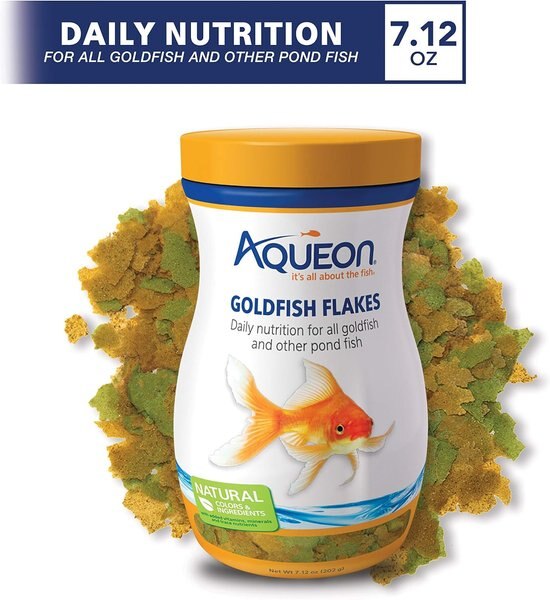 Out of Stock - AQUEON Goldfish Flaked Fish Food, 7.12-oz jar - Chewy.com