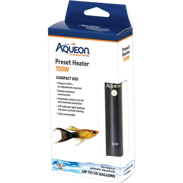 AQUEON Preset Aquarium Heater, 150-watt - Chewy.com