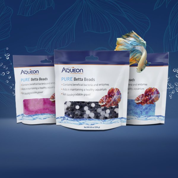 AQUEON PURE Betta Beads Aquarium Water Care, 8.8-oz bag, Blue - Chewy.com